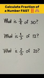 Calculate Fast fraction of a number ‼️ #mathtricks #education | Mathtuto