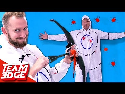 Painful Human Darts Face Off!!