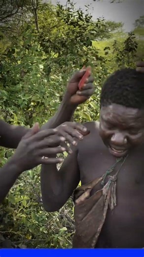 Two Hadza friends are having a lot of fun together #bushmenlife #comedy #africanpeople #africa #usa