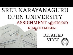 How to prepare SGOU ASSIGNMENTS EASILY SREE NARAYANAGURU OPEN UNIVERSITY #distancelearning #sgou