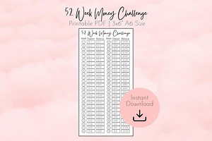 52 Week Savings Challenge Printable, 2026 Savings Challenge, 52 Week Savings Challenge, A6 3x6 Saving Tracker, Save 1378 in 52 Weeks - Etsy
