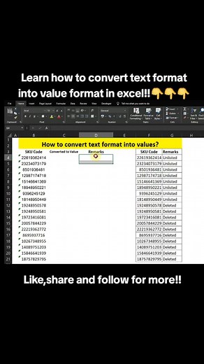 Convert Text Format to Value in Excel: Easy Tutorial