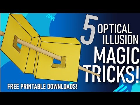 5 Optical Illusion Magic Tricks - Magic Tricks Easy With Paper #opticalillusions #magictricks