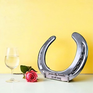 Horseshoe With Personal Engraving - Gold - Chrome - Unique Gift - Personalized and Personal - Lucky Charm - Etsy