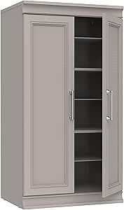 ClosetMaid Modular Storage 21.38-inch W 12-Shelf Cubby Storage Cabinet with Doors, Smoky Taupe