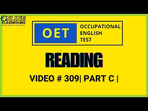 OET Reading 2.0 Part C | Practice with Timed Questions & Detailed OET 2.0 Online Classroom