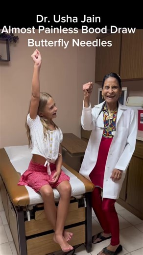 Happy kid for no pain blood draw from butterfly needle.#drushajain #nopain#happy #blooddraw