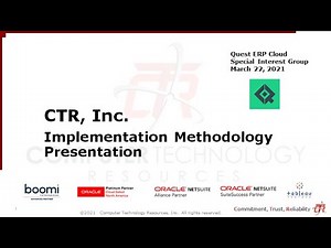Oracle ERP Cloud Implementation Methodology - ERP Cloud SIG Meeting