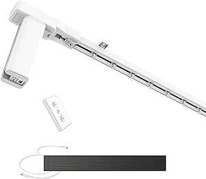 Solar Powered Motorized Curtain Rail, ACRIMO Smart Curtain Rail Kit Without Electrical Installation, Length up to 4 meters