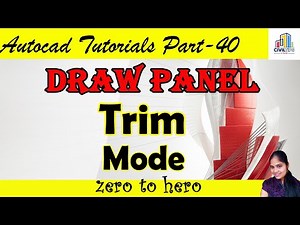 (தமிழ்)Tamil-How to use Trim command mode option in Autocad