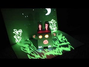 Pop-up book mini projection mapping tests