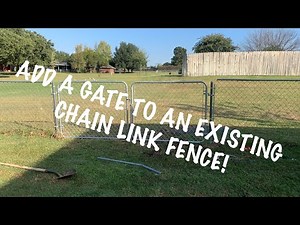 Installing a gate on existing chain link fence. Easy!