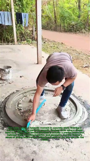 Hypnotic Concrete Finishing A Perfectly Smooth Manhole Base: The Simple Tool for a Flawless Circle