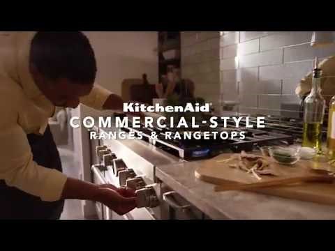 Commercial-Style Range: 3-Level Convertible Grates | KitchenAid