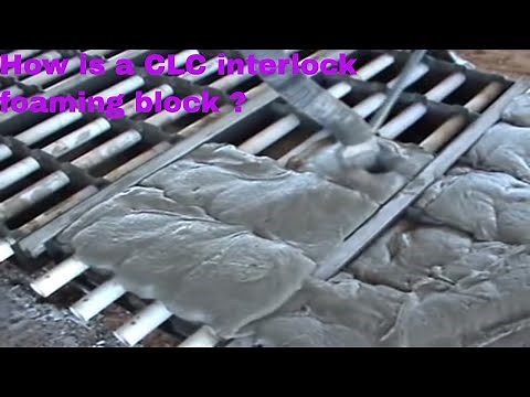 CLC light weight foaming agent concrete block making plant manual casting interlock block mold