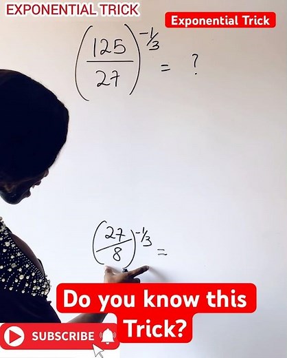 Amazing Exponential Trick. #viralmathshorts #mathshort