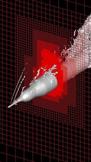 Tecplot 360 visual of the SLS Block 2 Crew Rocket by Brent Pomeroy at NASA Langley Research Center.