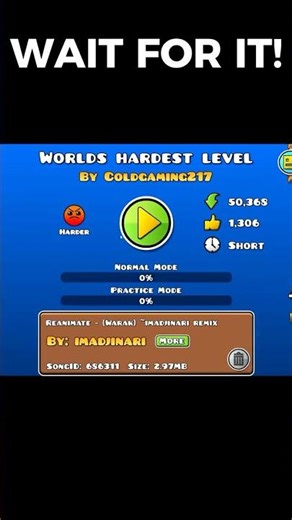 HARDEST LEVEL IN GEOMETRY DASH! #geometrydash