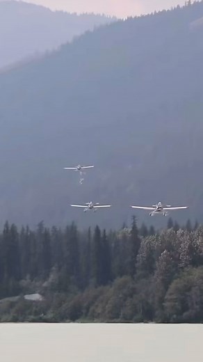 7.6K views · 2.7K reactions | Fire Boss skimming near Whistler yesterday, responding in formation, dropping load after load of water to cool flames - each drop up to 3000 litres. Video Credit: @dreamstorytelling www.dreamorin.com #aerialfirefighting #airtanker #fireboss #BCWildfire #wildfires | Conair Aerial Firefighting | Facebook
