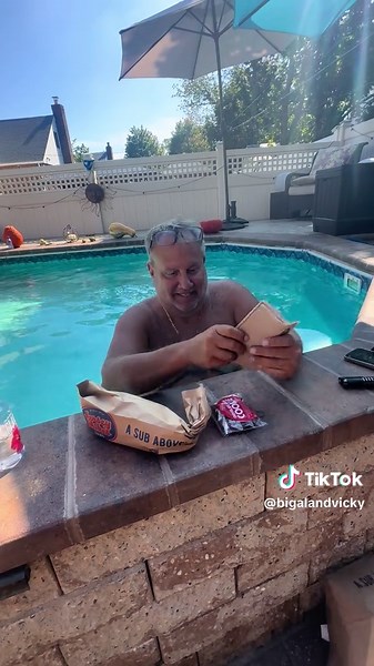 Sister's Funny Poolside Moment at Jersey Mike's