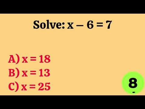 Only 1% Can Solve All 20 Linear Equations – Math MCQ Challenge