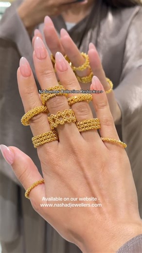 Nashad Jewellers on Instagram: "NJ Summer Collection✨ | Available now on our website - www.nashadjewellers.com We now accept Klarna! Use Klarna when purchasing with us to spread the cost interest free #klarna We now accept PayPal payments! Make use of Paypals pay in 30 days feature when purchasing from us! #paypal 🔎 22ct gold, gold jewellery, nashad jewellers, Asian jewellers, gold jeweller, 22ct, women’s jewellery, investment gold, jewellery inspo, daily jewellery stack, gold jewellery girl, g