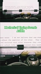 Satisfying Mechanical Typewriter Sounds ASMR #asmrtapping #asmrsounds #relax