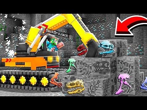 MINING *HIDDEN* DINOSAUR FOSSILS IN MINECRAFT!