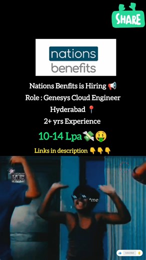 Genesys Cloud Engineer role | Nations Benfits is Hiring #hyderabad #alonewalkerksjobs