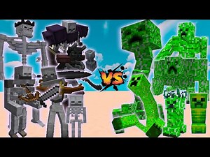 Skeleton Team VS Creeper Team | Minecraft Boss Battle