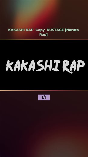 KAKASHI RAP - RUSTAGE [Naruto Rap] @rustage_music