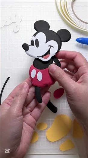 DIY38 | How to make Mickey Mouse with paper craft!