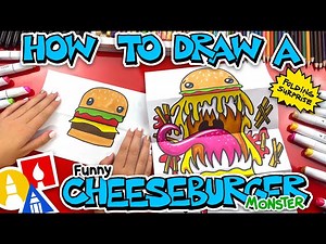 How To Draw A Cheeseburger Monster - Videos For Kids