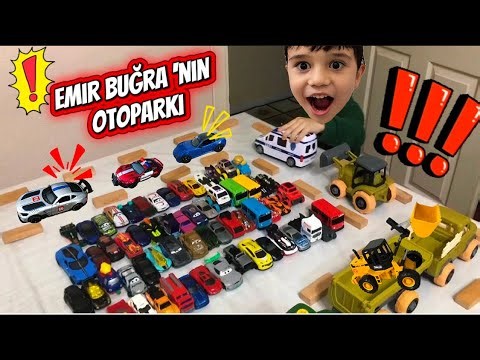 🔴 Toy cars, tractor, fire engine, race car, police, bucket truck, going to the parking lot, Child...