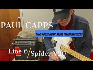 Taking a look at a Line 6 Spider V20 using a Tagima TW 55 electric guitar.