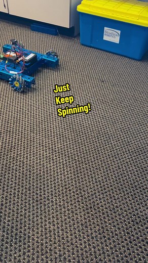 Spinning through the day with this #mecanum #drive #base #robot created using the #FTC Drive Base #Kit from #Studica #Robotics with a #REV #Control #hub . With these lightweight slim mecanum #wheels that have bearings on all rollers, you can get better acceleration. #Strafe on! Visit www.studica.com/robots #robotics #drivetrain #omgrobots #spinning #highschoolrobotics #roboticscompetition #roboticsteam #spin #spinningrobots