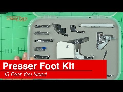Sewing Presser Foot Kit: 15 Piece Set