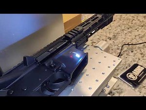 Laser engraving an AR-15 pistol. #youtube #firearms #laserengraving #fiberlaser