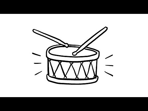 How to Draw a Simple Drum | Step-by-Step Lesson