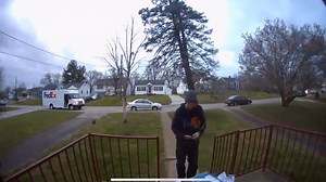 Watch dangerous moment FedEx driver encounters on route