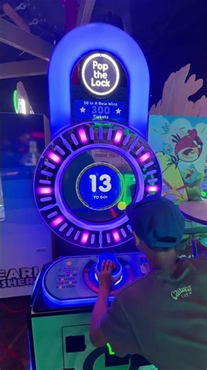 JACKPOT WIN on Pop The Lock at Pinstack! 300 Ticket Win! #arcade #jackpot