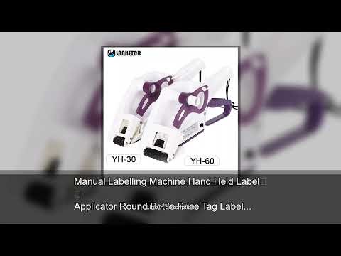 Manual Labelling Machine Hand Held Label Applicator Round Bottle Price Tag Labeller Bar Code La