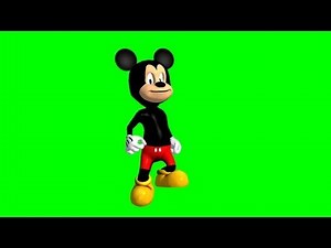 Mickey Mouse goes - green screen effect
