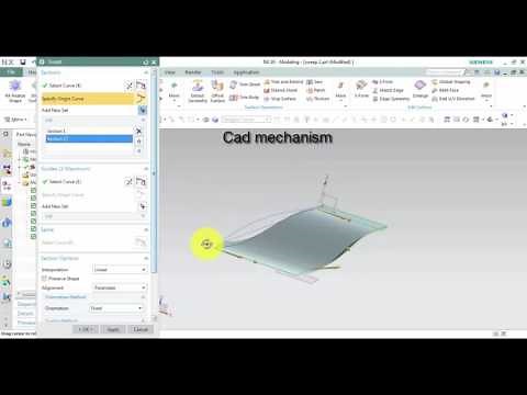 siemens nx tutorials how to use swept command