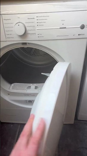 This is the Siemens dryer. Open the door and remove the first and second filters.