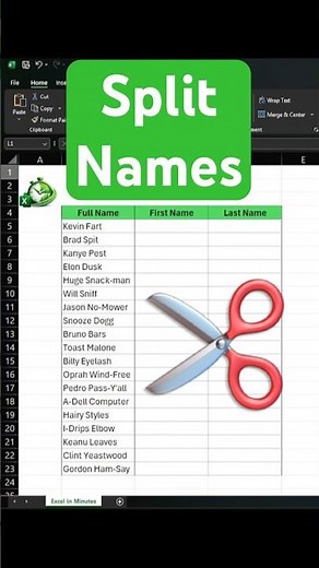 This Excel Trick Splits Names Instantly and Automatically