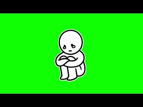 ✔️GREEN SCREEN EFFECTS: Sad man animation