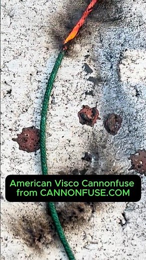 Green American Visco Cannon Fuse #fuse #fireworks #experiment #fireworksdisplay