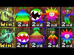 Mario Party 9 - Chain Chomp vs Pianta vs Luigi vs Porcupine Fish #MarioGame