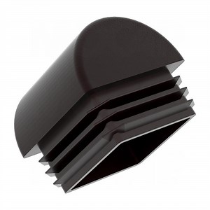 [Hot Item] LDPE Black Domed Square Tube End Plug for Patio Furniture and Shelving